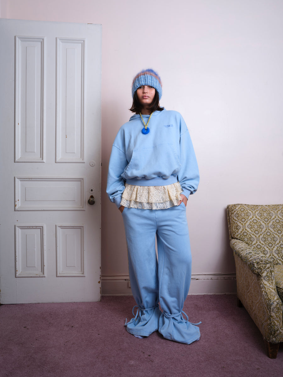 Lacey Hoodie Tied Up Trackie Set in Baby Blue – Verconiik